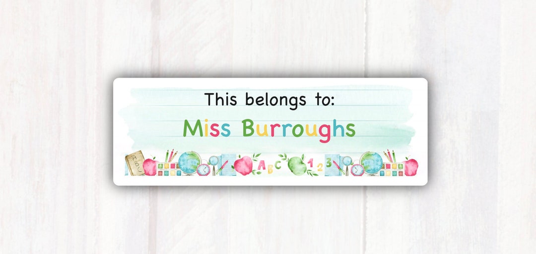 Teacher Book Labels | Teacher Gifts | Teacher Name Stickers | Gifts for ...