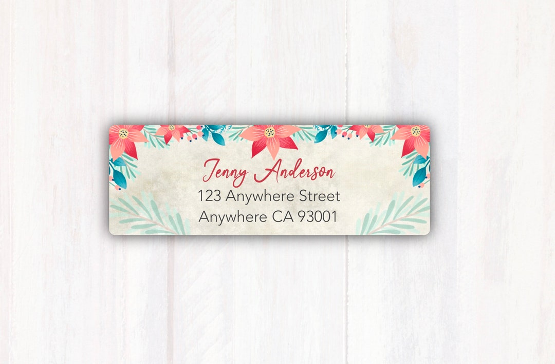 Christmas Address Labels Personalized - Return Address Labels Christmas ...
