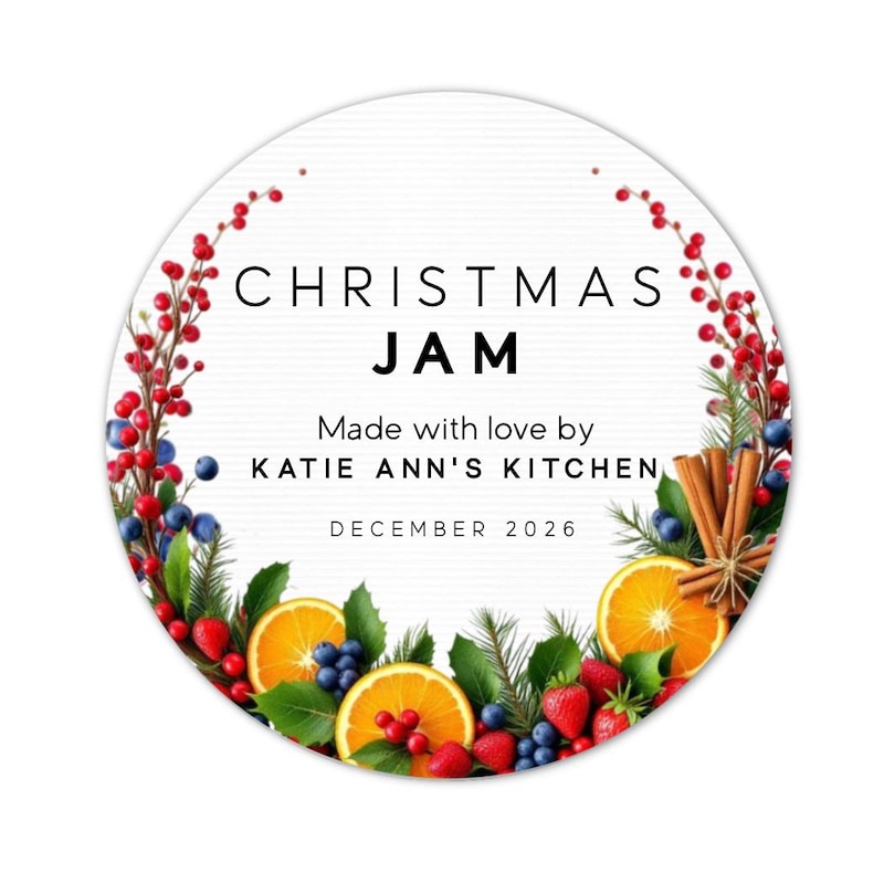 Holiday Jam Labels - Etsy