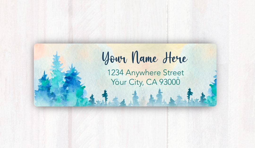 Winter Woods Holiday Address Labels - Holiday Winter Return Address ...