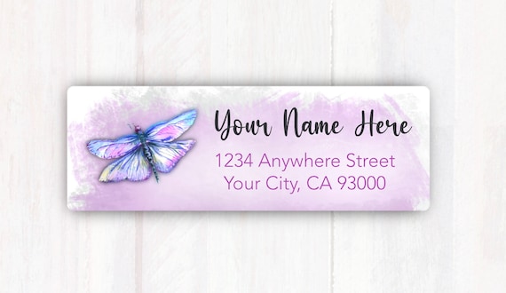 Dragonfly Address Labels Personalized Dragonfly Return - Etsy