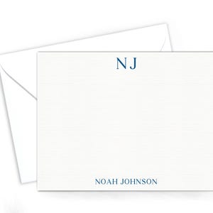 Monogram Note Cards for Men - Personalized Men’s Stationary With ...