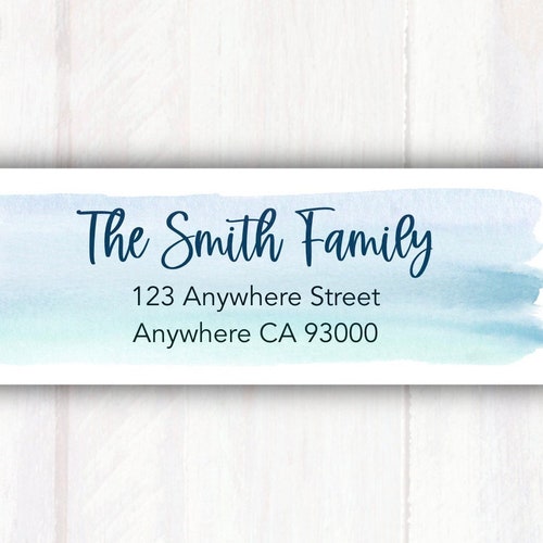 Beach Scene Watercolor Return Address Labels Personalized - Etsy