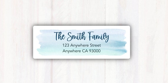 Watercolor Return Address Labels Personalized Watercolor - Etsy