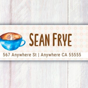 Return Address Labels for Coffee Lovers Coffee Personalized Address ...
