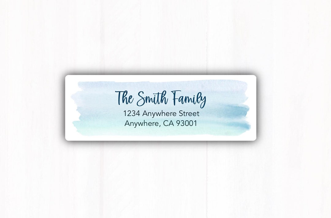 Watercolor Return Address Labels - Personalized Watercolor Address ...