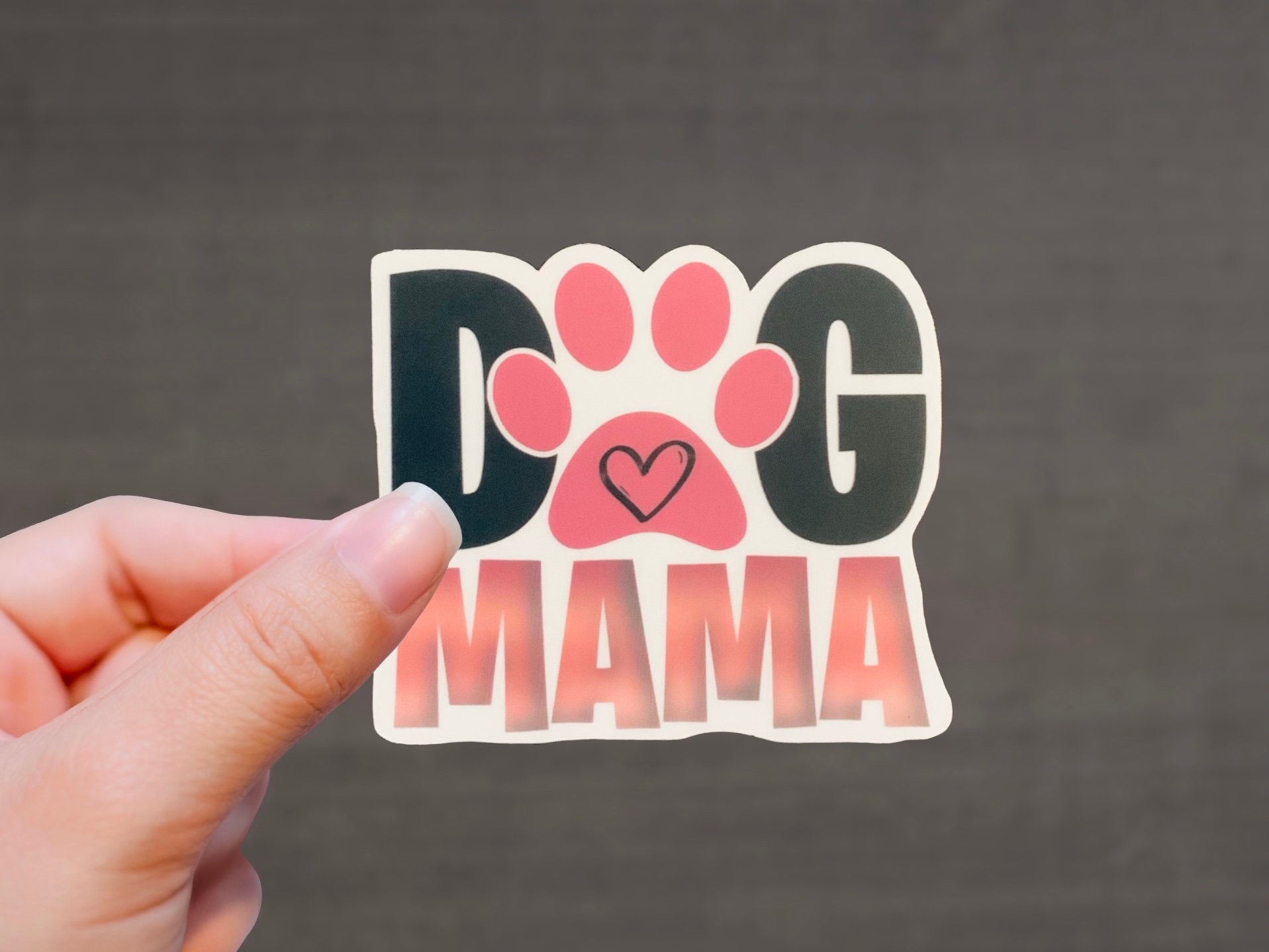 Dog Mama Dog Mom Cute Vinyl Sticker 3 Makes a perfect dog | Etsy