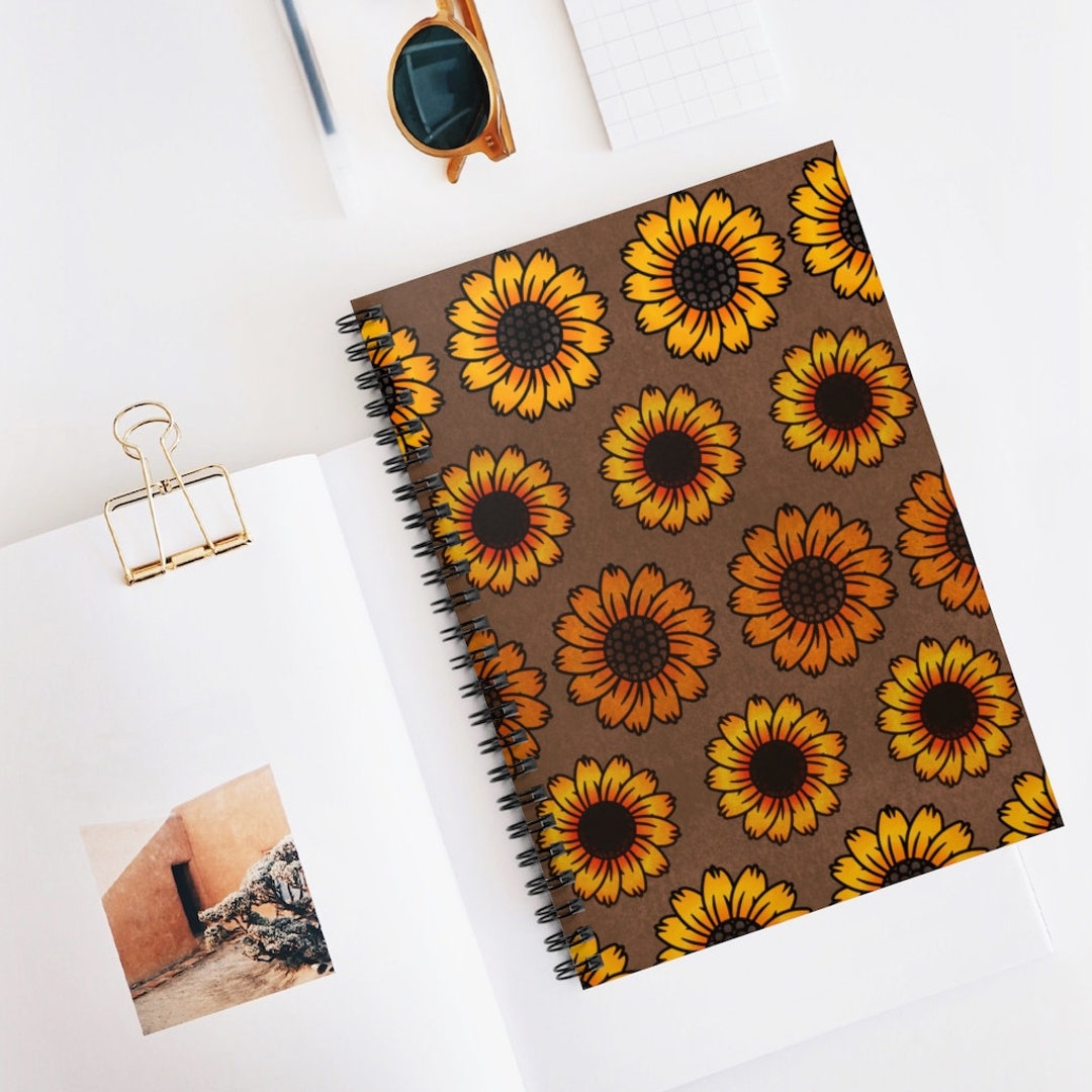 Sunflower Spiral Notebook | Notebook Journal | Spiral Notebook Lined ...