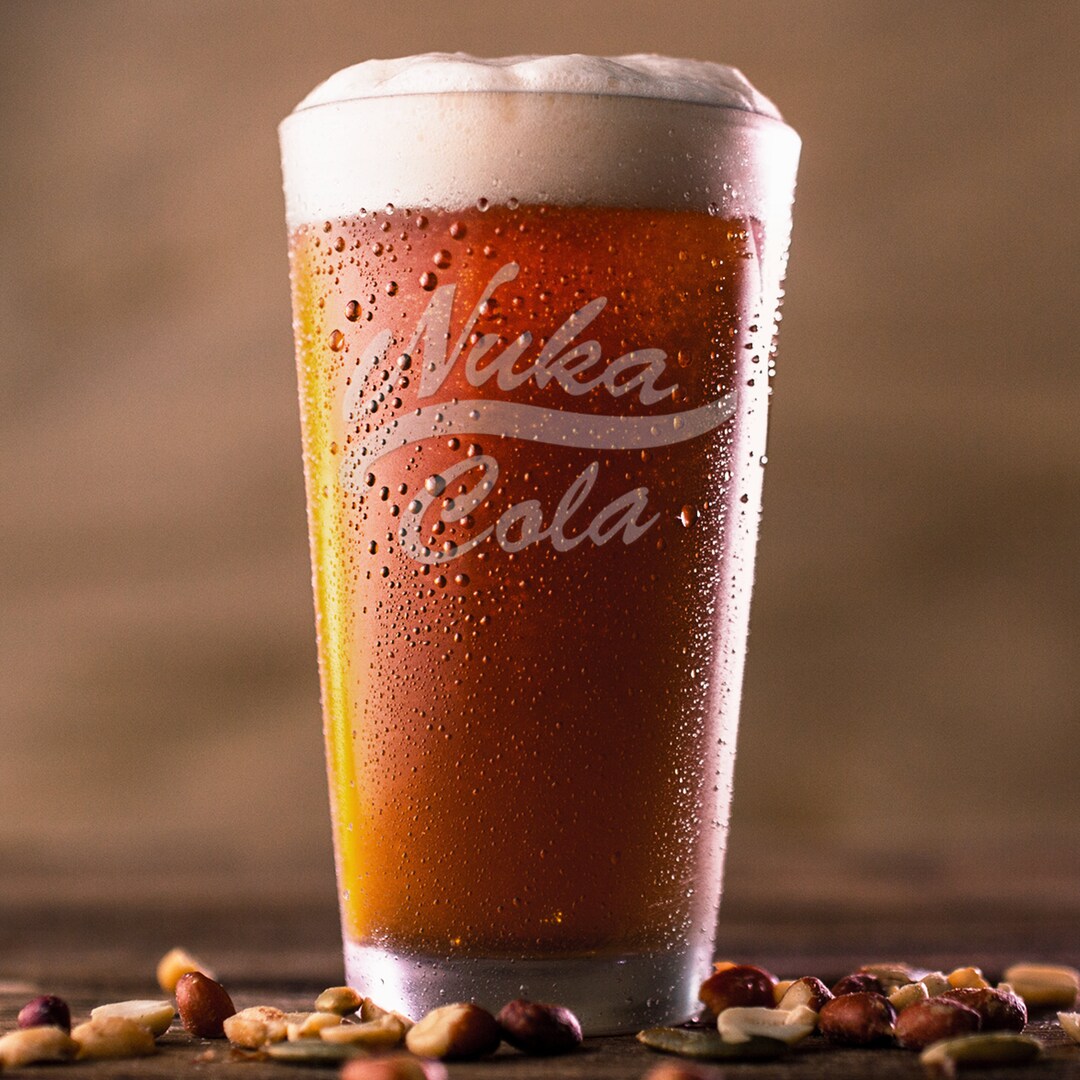 Custom Fallout Nuka Cola Pint Glass,glass Tankard,mirror,glass/slate ...