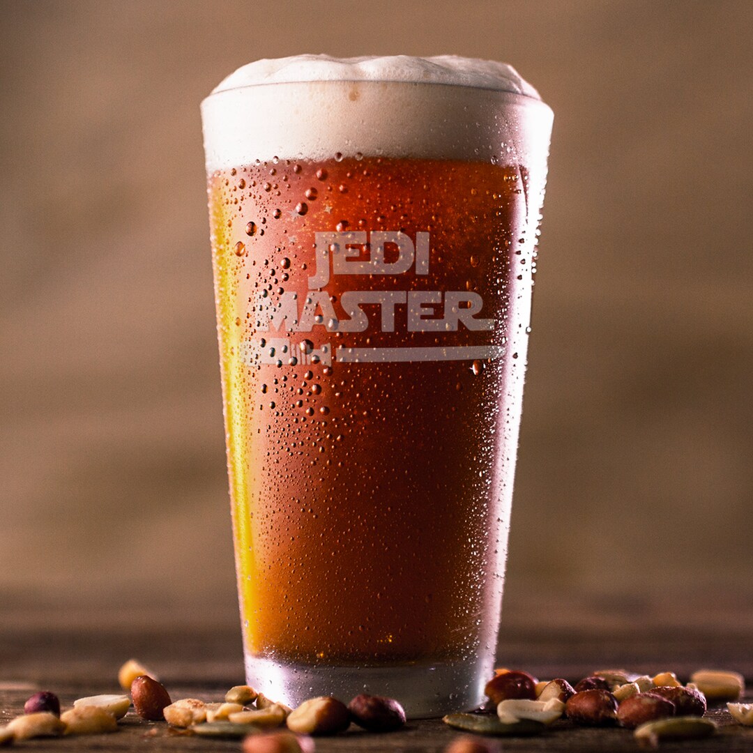 Star Wars Jedi Master Personalized Sandblasted & Vinyl Glassware Custom ...