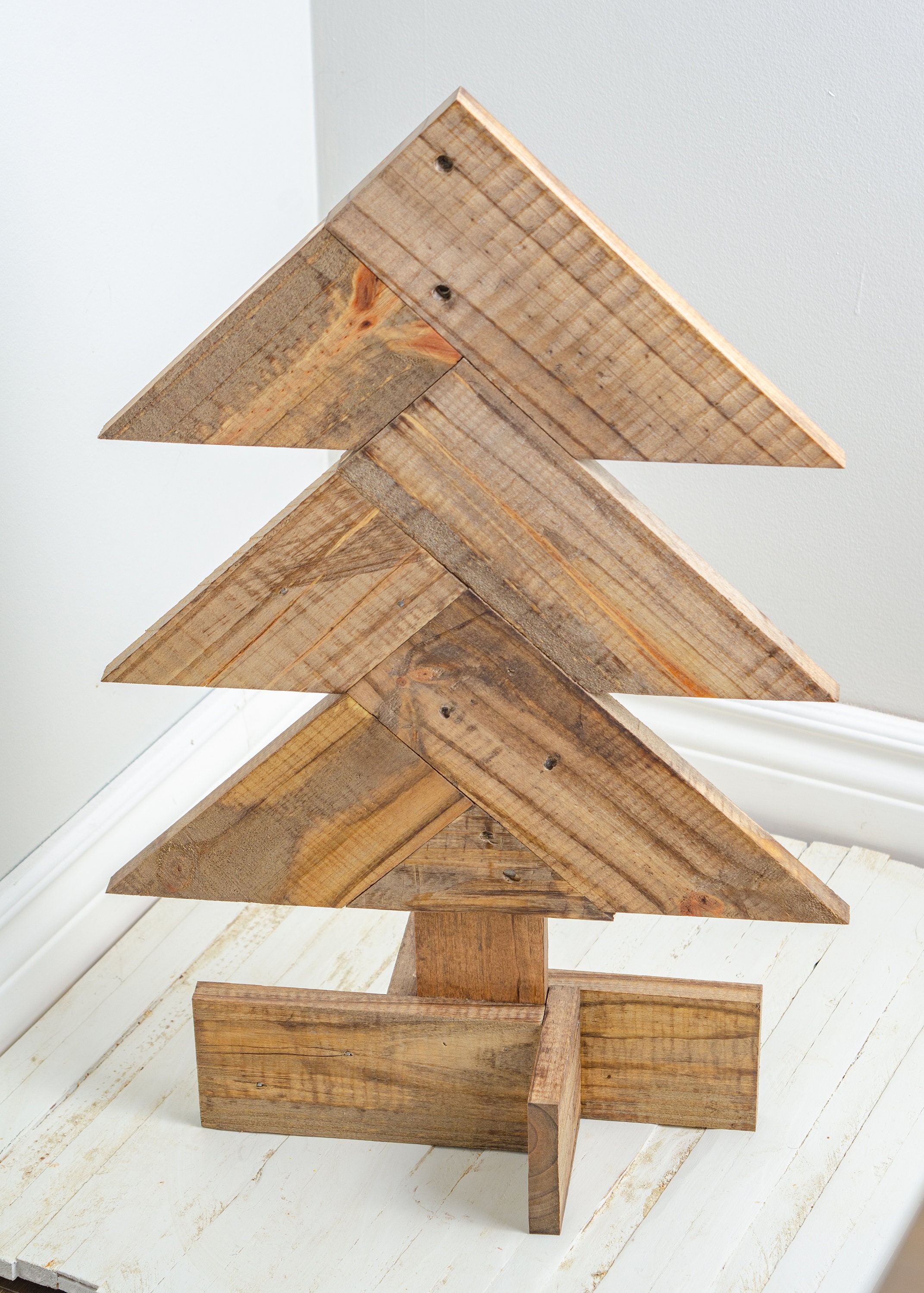 Rustic Wooden Pine Tree Decoration Festive Home Décor Made From ...