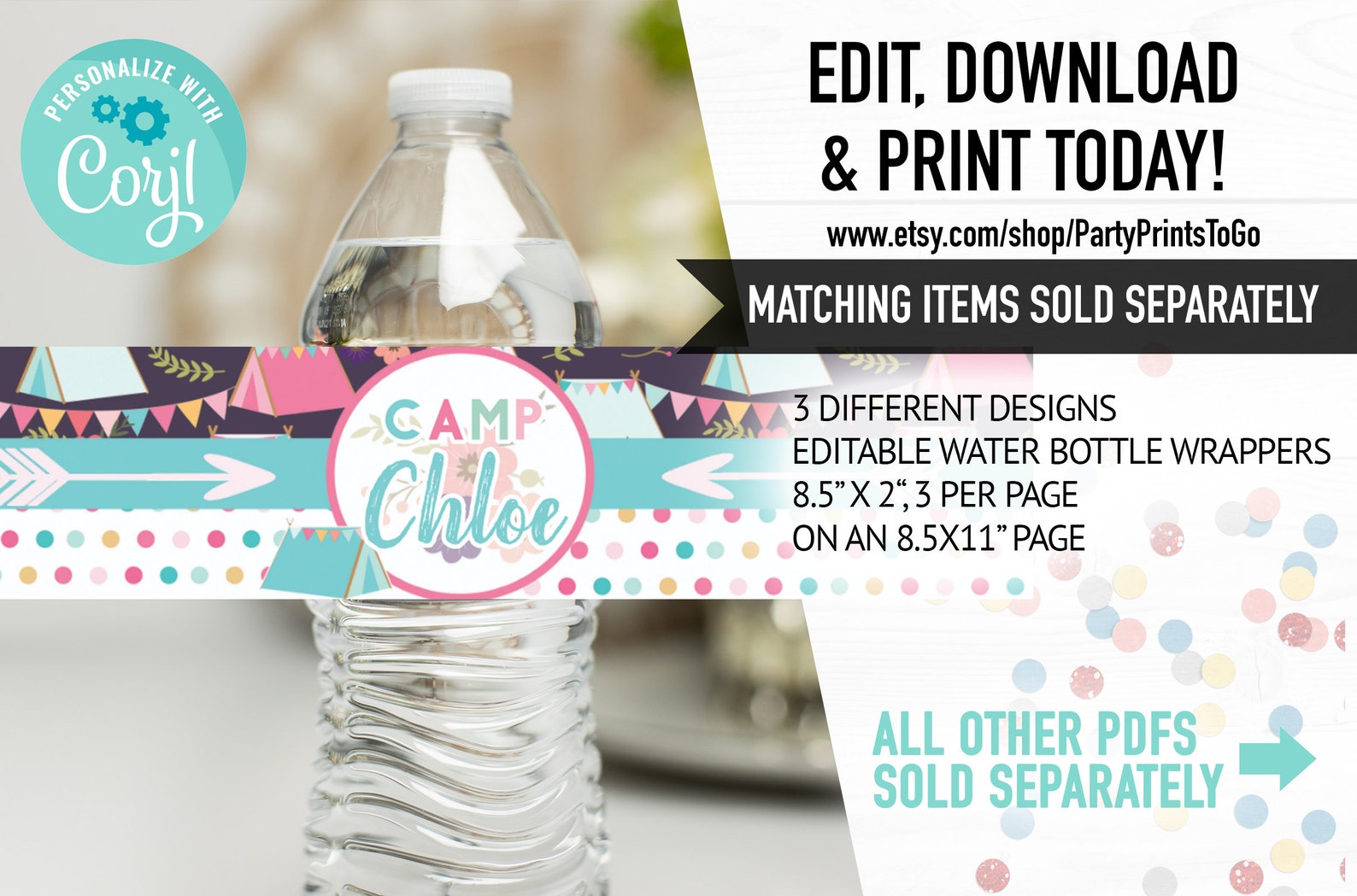 EDITABLE Glamping Signs Glamping Themed Party. Printable - Etsy Hong Kong