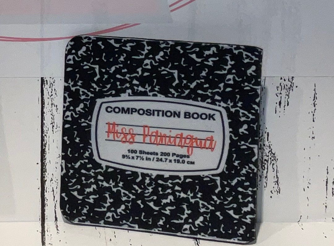 Teacher Composition Notebook Coaster - Etsy