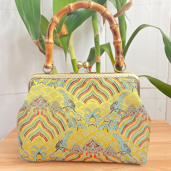 Bamboo Handle Bag - Etsy