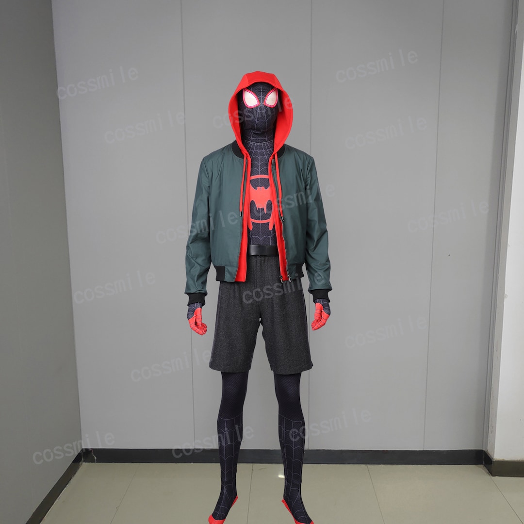 Spiderman Into the Spider-verse Miles Morales Cosplay Costume - Etsy