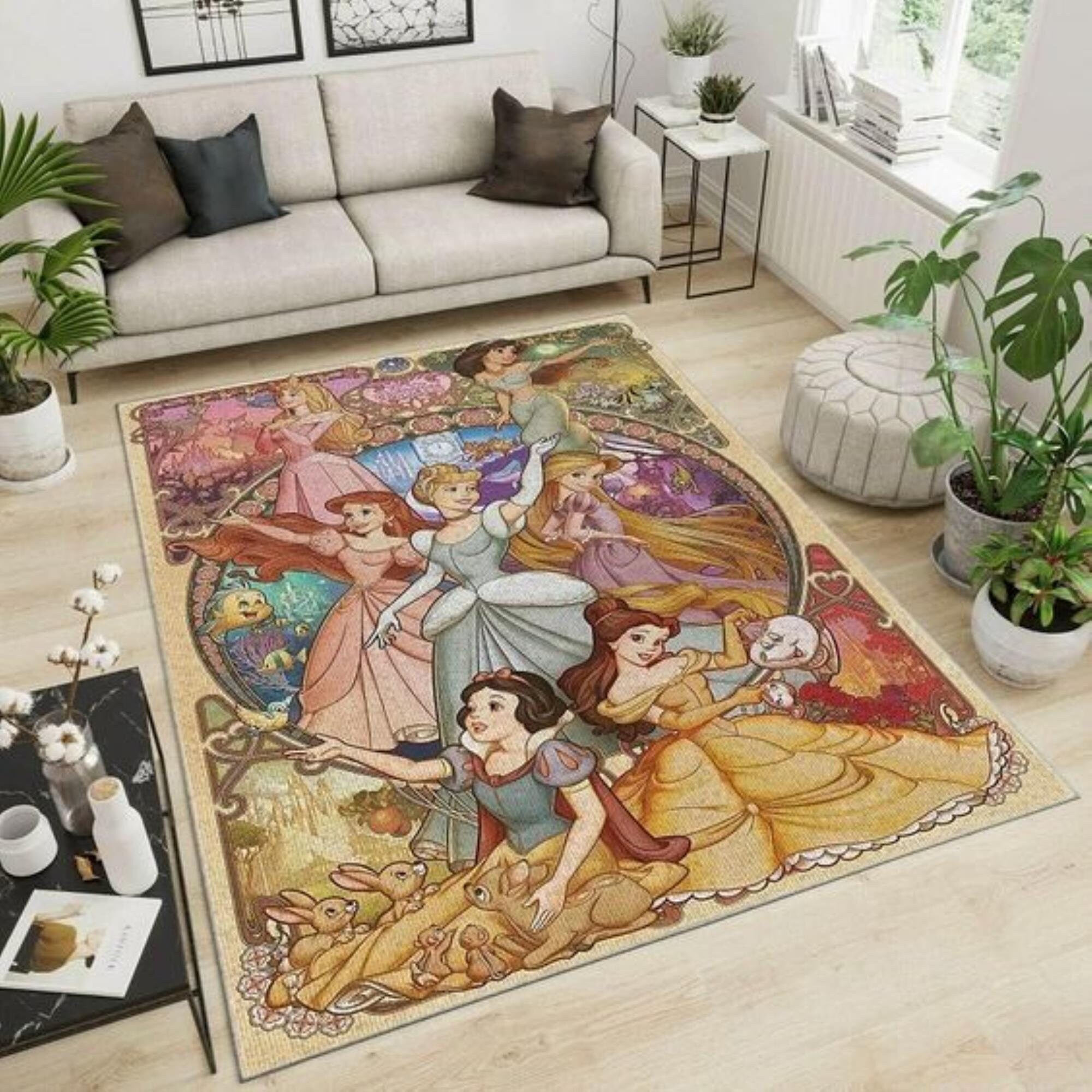 Disney Princess Rug Disney Area Rug Princess Rug Rugs For | Etsy
