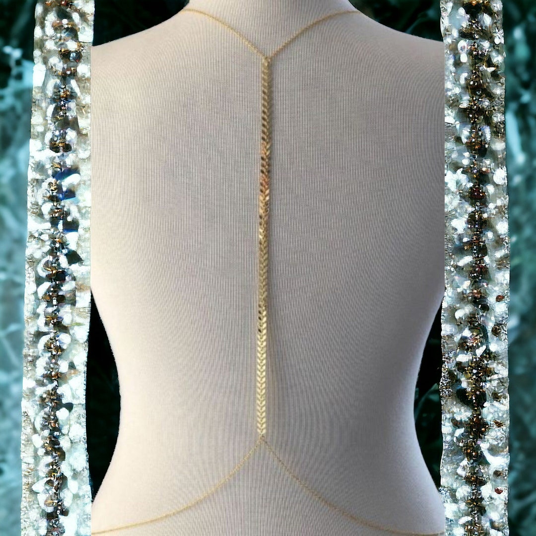 Body Back Chain Necklace in 925 Sterling Silver Layered Body Chain ...