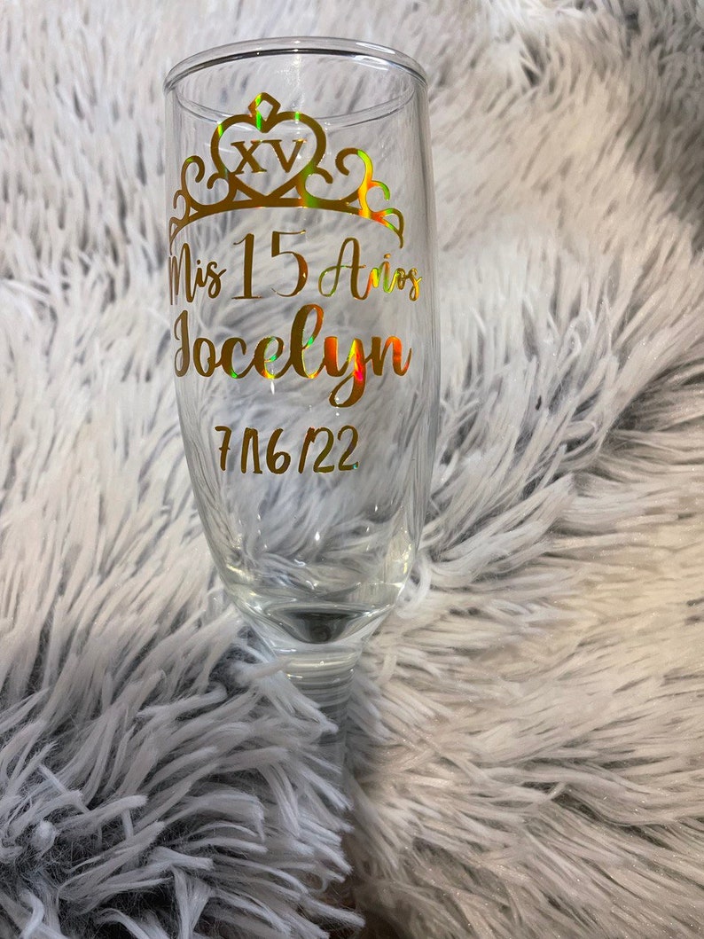 Mis Quince Años Champagne Toasting Glass Flutes Quinceañera - Etsy