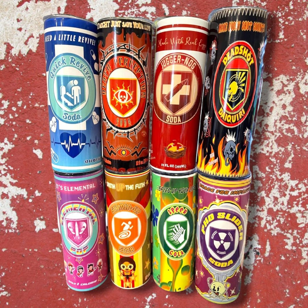 Quick Revive Soda 20oz Tumbler, Zombies Perk-a-cola - Etsy