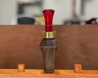 Black Walnut Handmade Wooden Duck Game Call Clear Lacquered Glossy ...