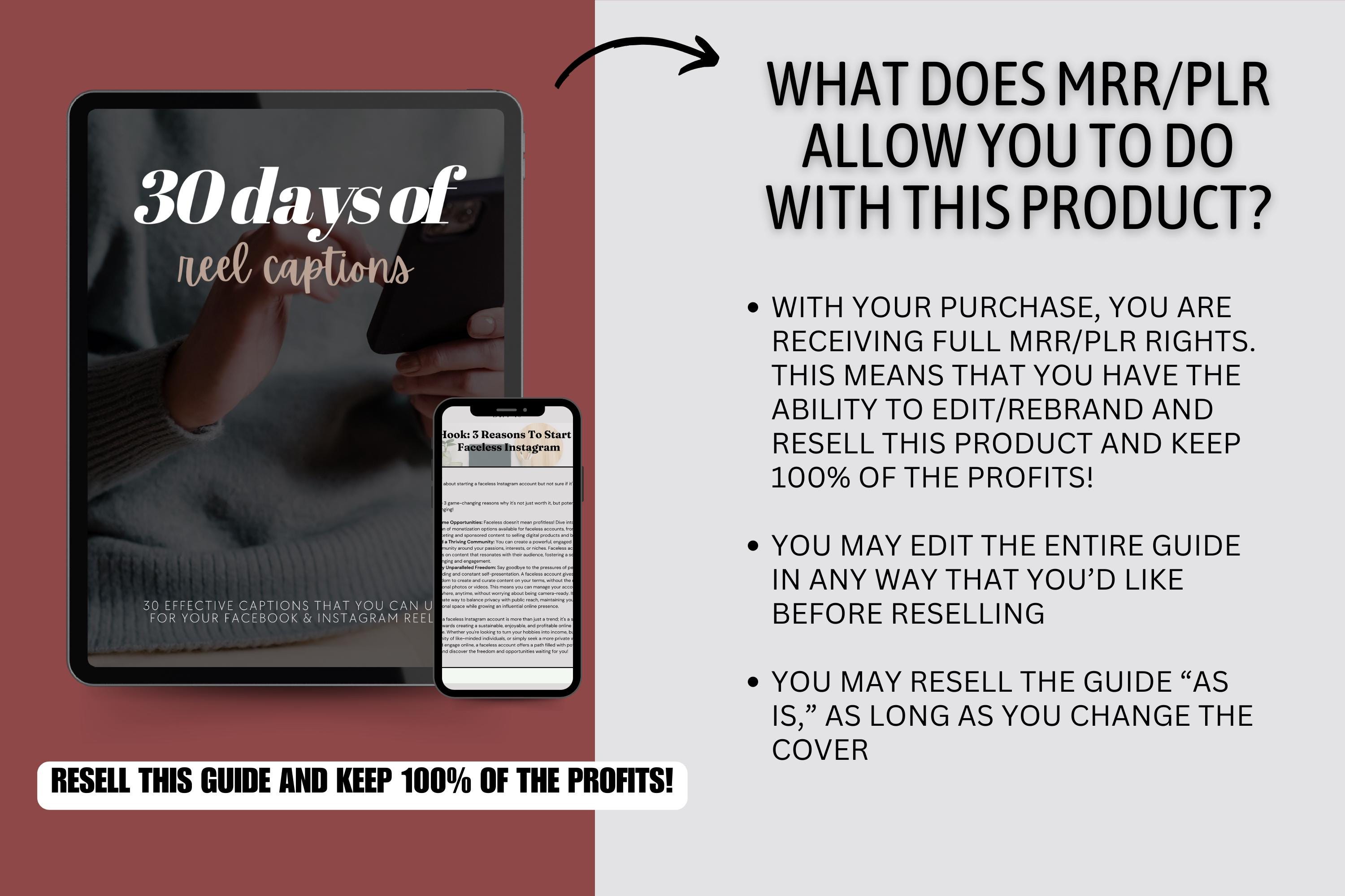 30 Instagram Reel Captions: Digital Marketing, MRR & PLR (canva ...