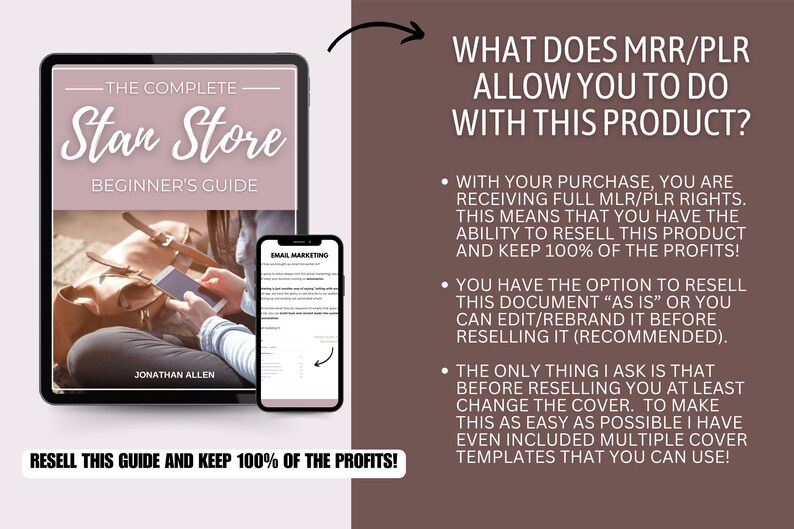 Stan Store Beginner's Guide: DFY Digital Marketing Ebook (MRR & PLR) - Etsy