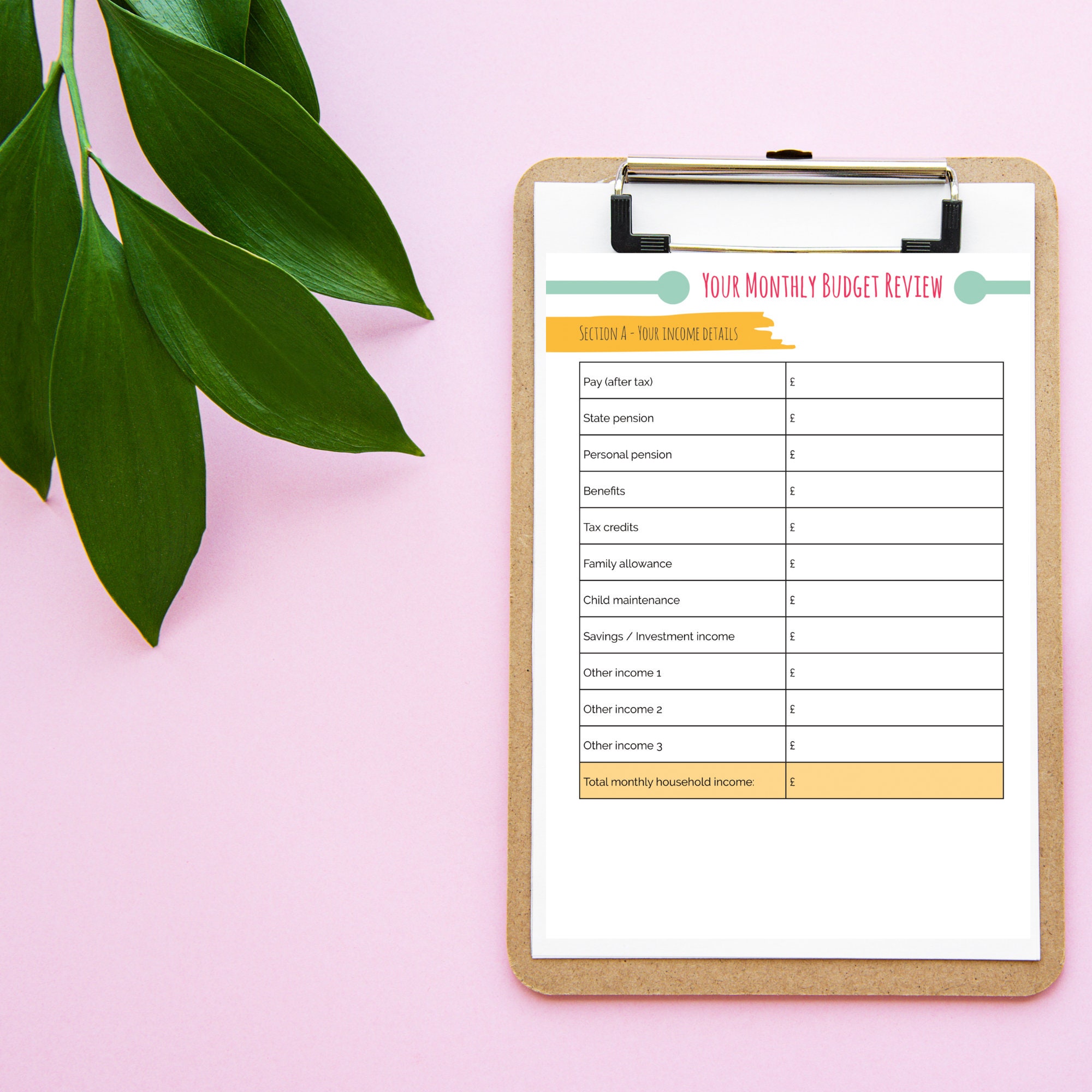 Monthly Budget Review Template UK Version Digital Download Etsy monthly-budget-review-template-uk-version-digital-download-etsy