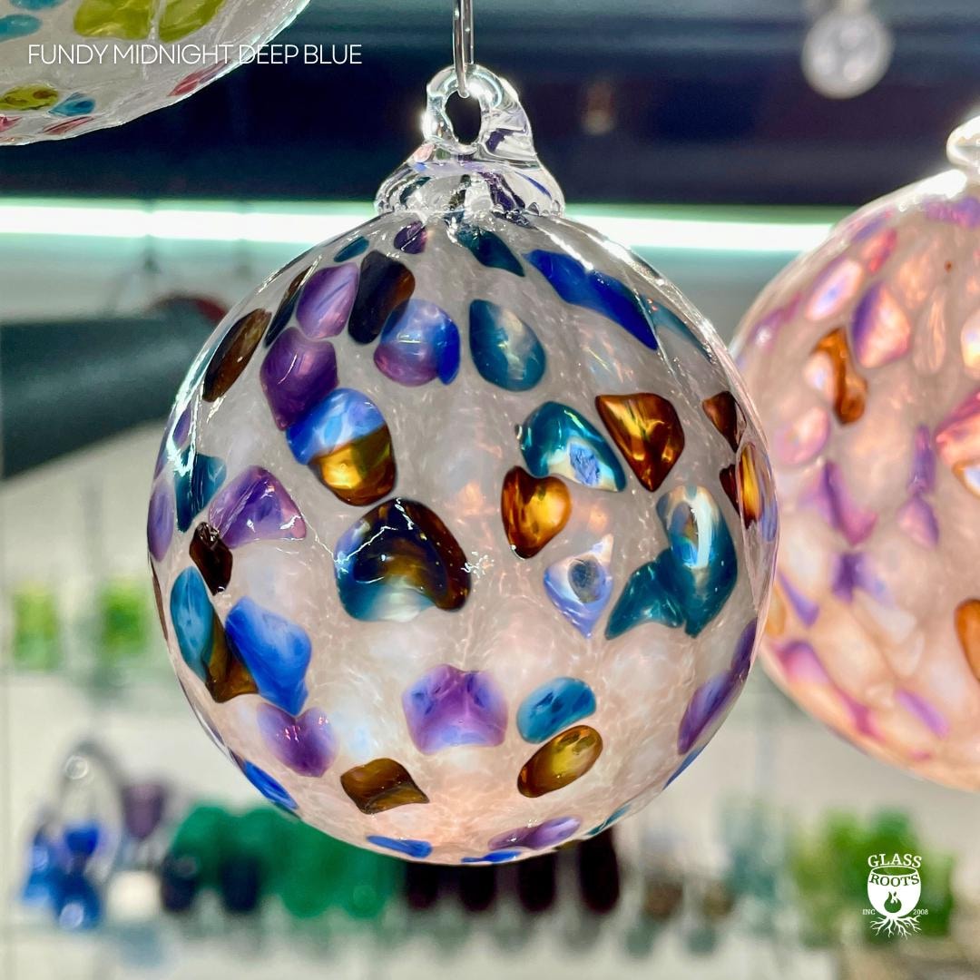 Small Colorful Blown Glass Ball Ornaments - Etsy