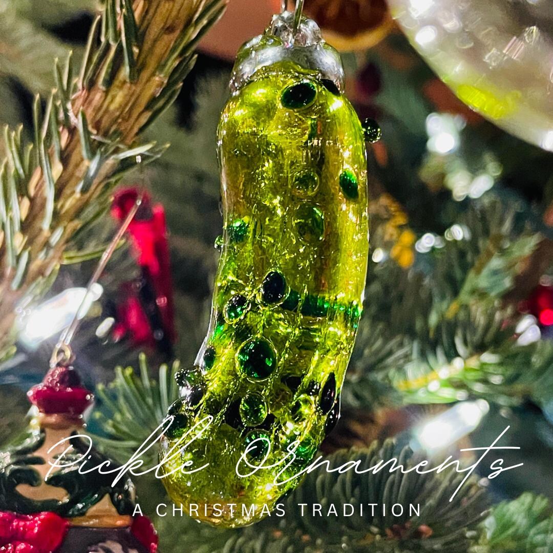 Handblown Crystal Glass Pickle Ornaments - Etsy