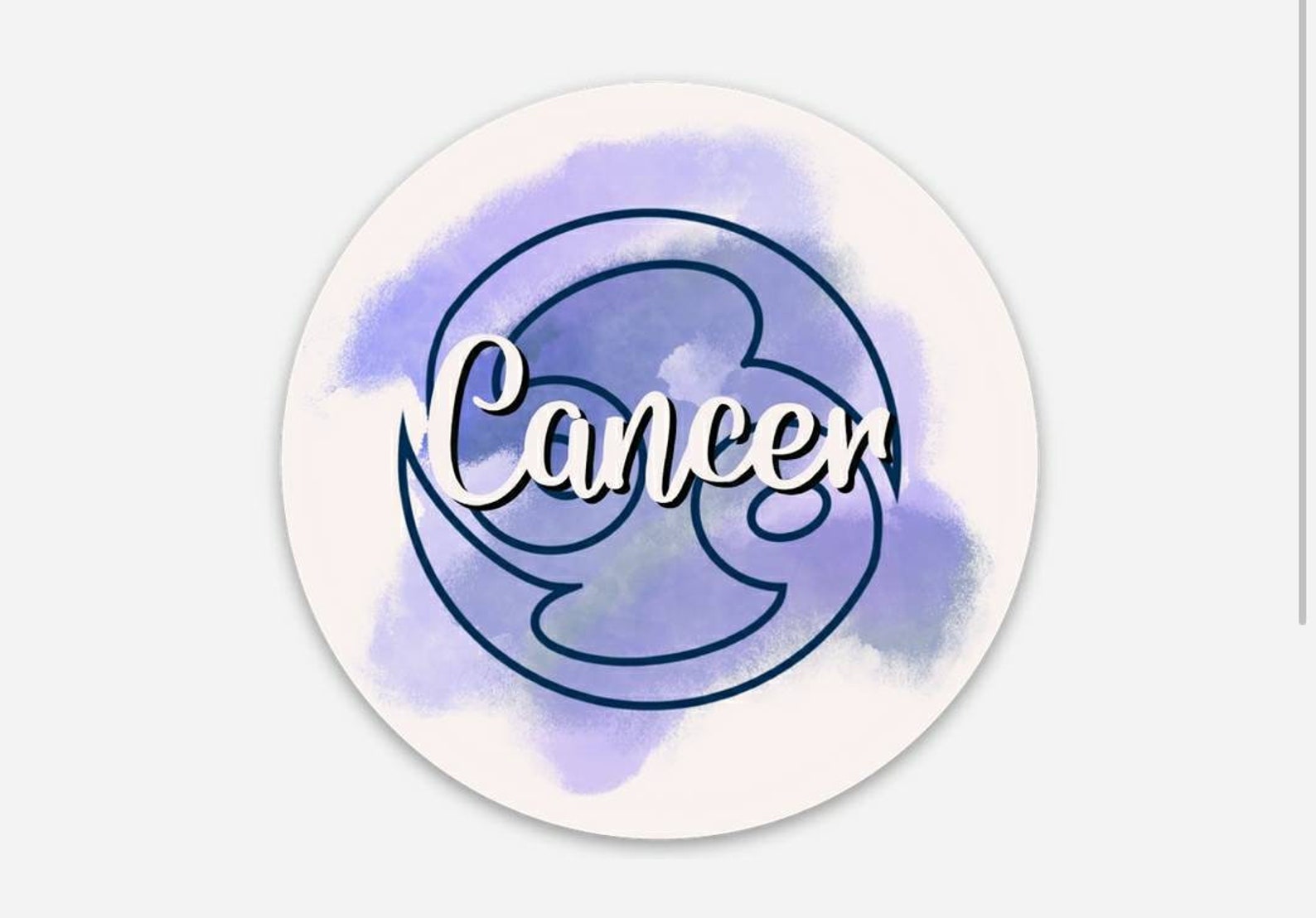 Cancer Watercolor Sticker Zodiac Sticker Cancer Zodiac - Etsy
