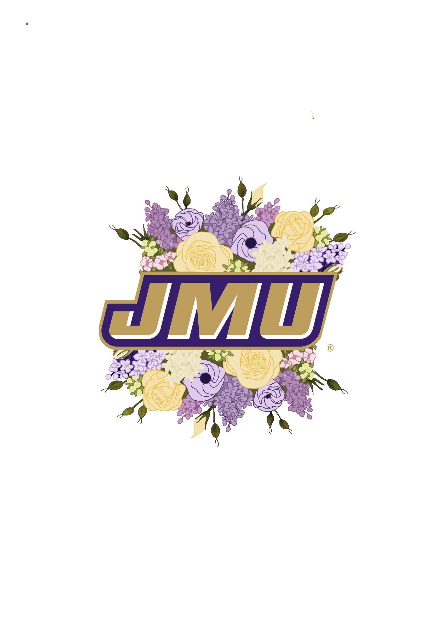 JMU Floral Sticker JMU Sticker Cute Sticker Vinyl Sticker - Etsy
