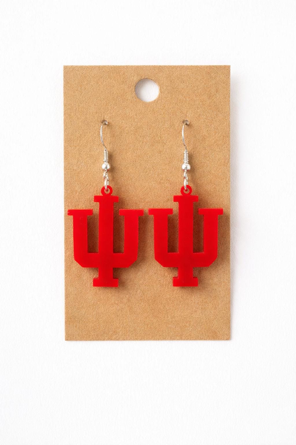 Indiana University IU Logo Acrylic Earrings | Hoosiers Fan Jewelry ...