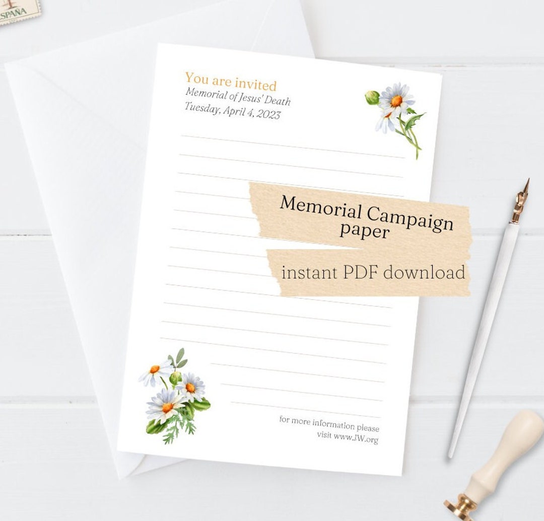 Memorial Campaign Writing Letter - Etsy