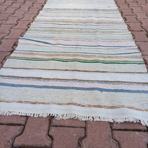 Turkish Runner Pastel Kilim Rug 6.6x3.1 Ft. Distressed - Etsy