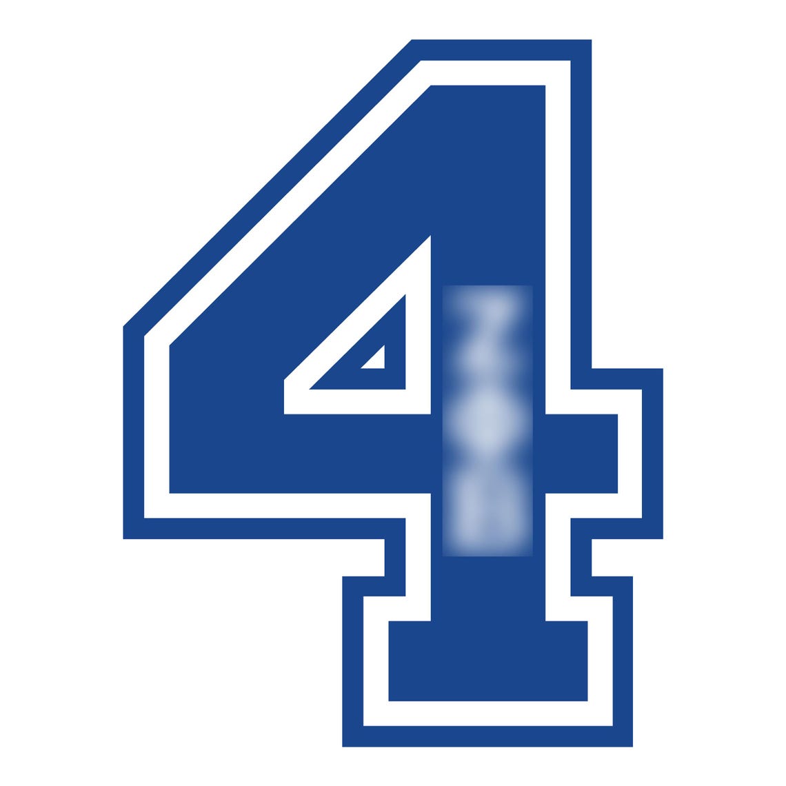 Number 4 With Greek Letters (blue/white) - Etsy
