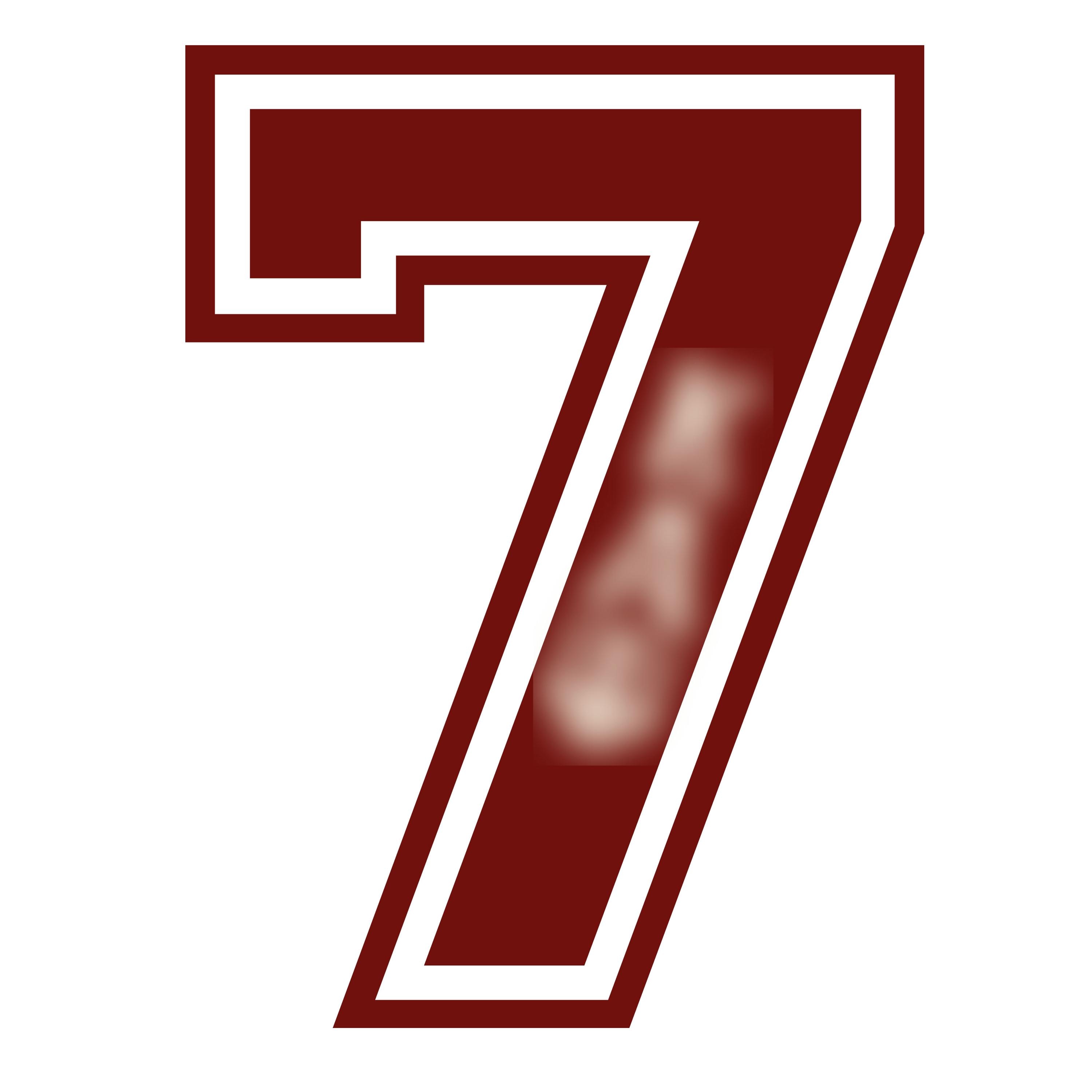 Number 7 With Greek Letters (fraternity/crimson/1911) - Etsy
