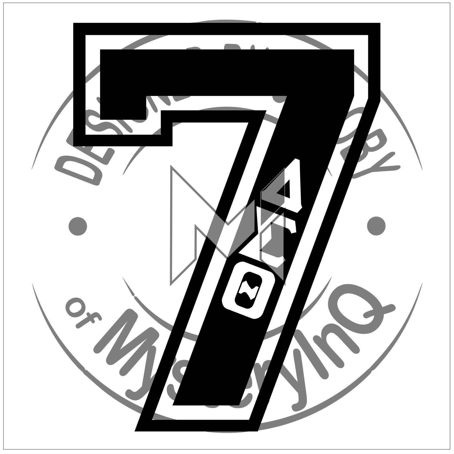 Number 7 With Greek Letters (crimson/red/delta) - Etsy