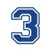 Number 3 With Greek Letters (blue/white) - Etsy