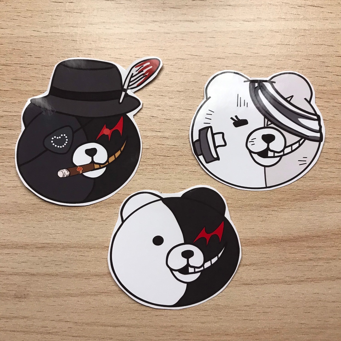 Danganronpa monokubs and monokuma stickers | Etsy
