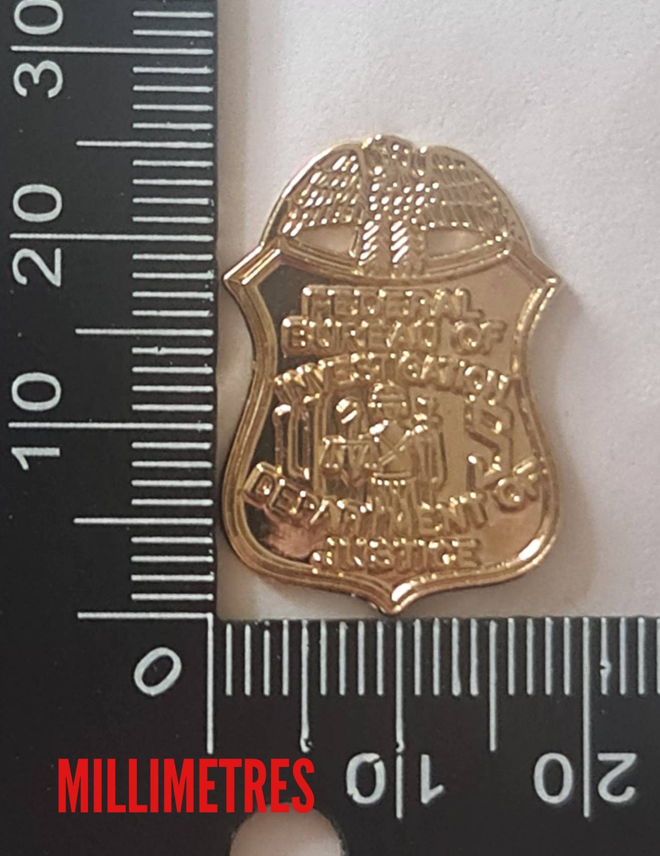FBI Pin Badge 1 Inch DOJ Gold Plated Special Agent Tie Tac - Etsy Australia