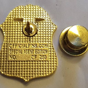 FBI Pin Badge 1 Inch Gold 24 Carat Gold Plated DOJ Special Agent ...