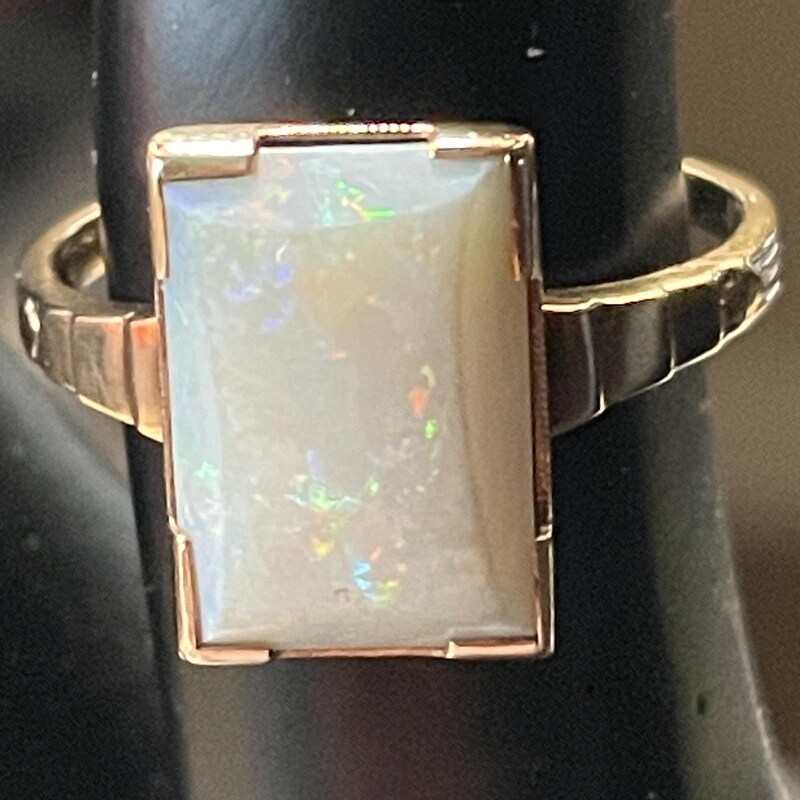 Rectangle Opal Ring - Etsy