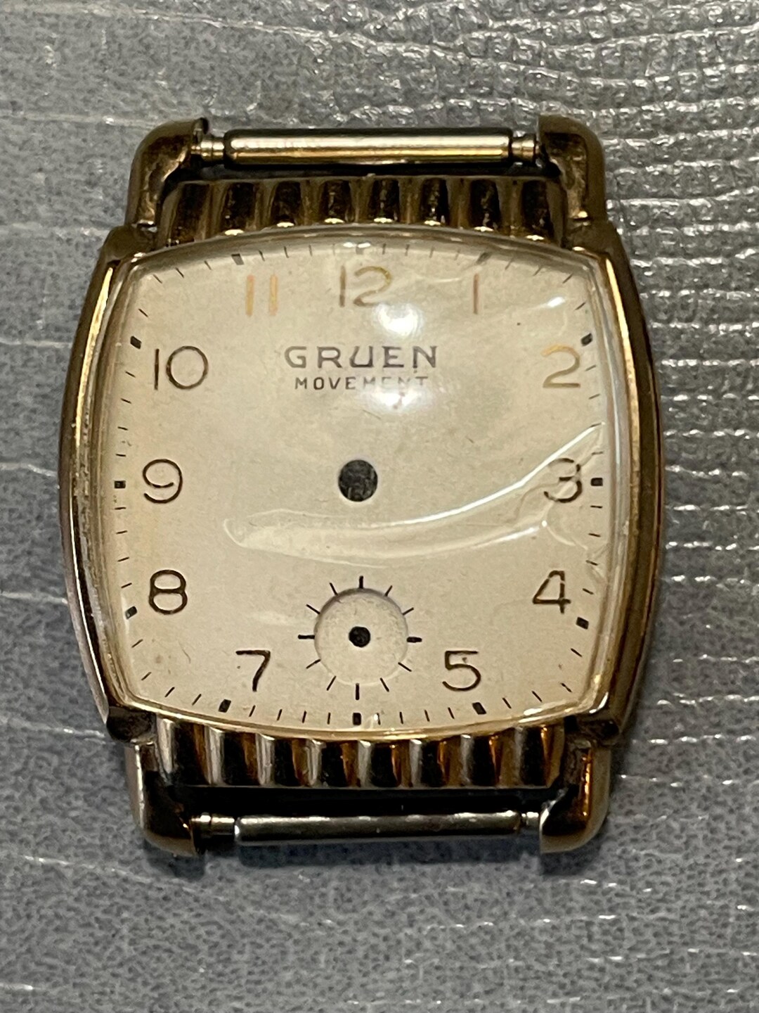 NOS 1950s Fancy Gruen Wristwatch Case and Dial.10k RGP Bezel and ...