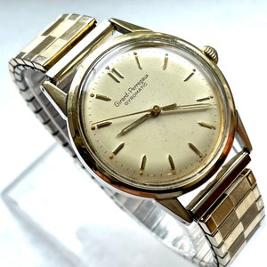 Vintage Gerard Perregaux Gyromatic Gold Capped 33.2 Mm Automatic Watch ...