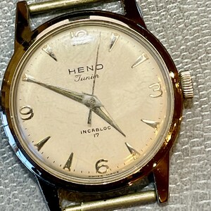 Like New Vintage 60’s Heno Junior 17jewel Swiss Watch.stainless Back ...