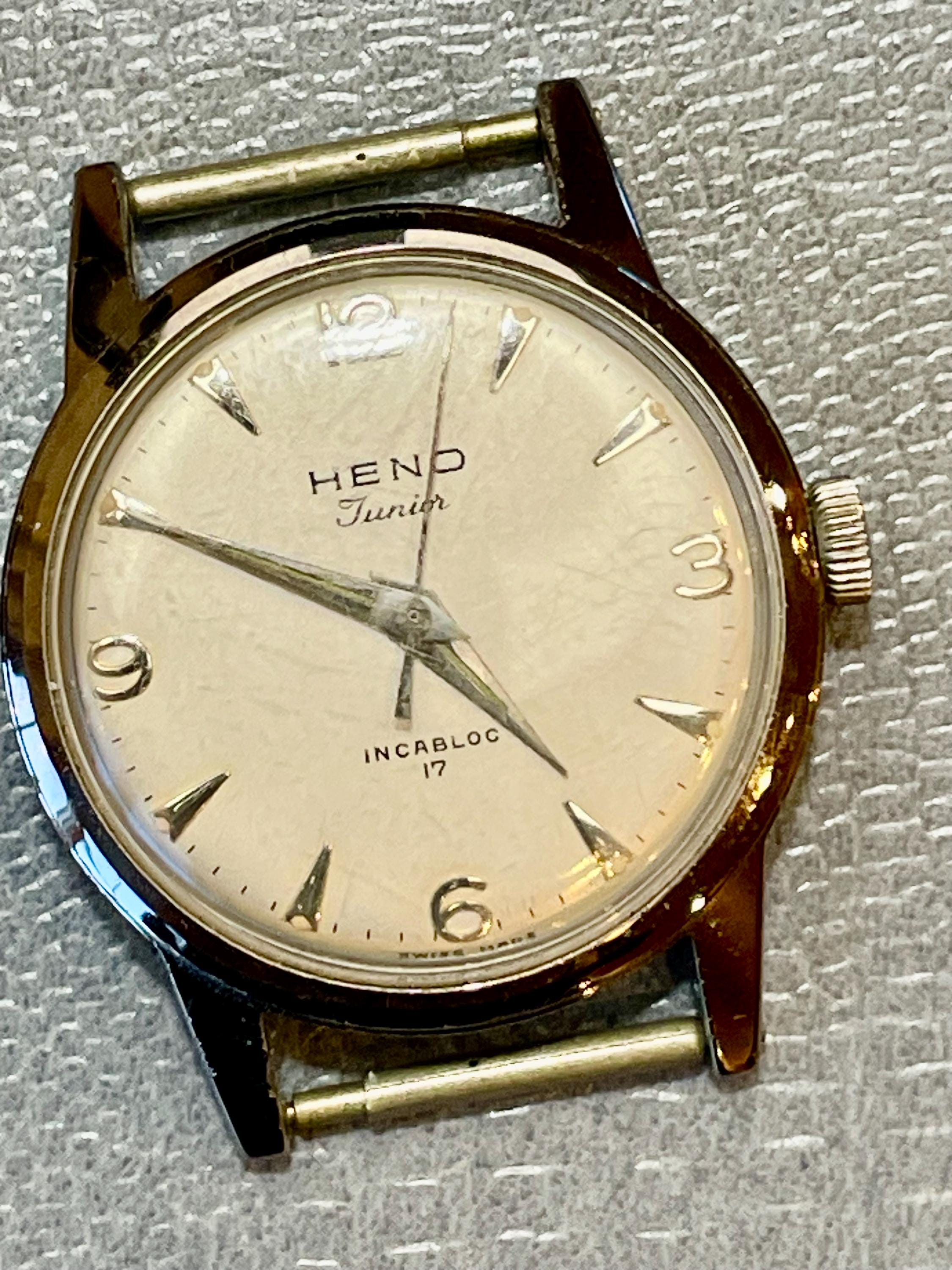 Like New Vintage 60’s Heno Junior 17jewel Swiss Watch.stainless Back ...
