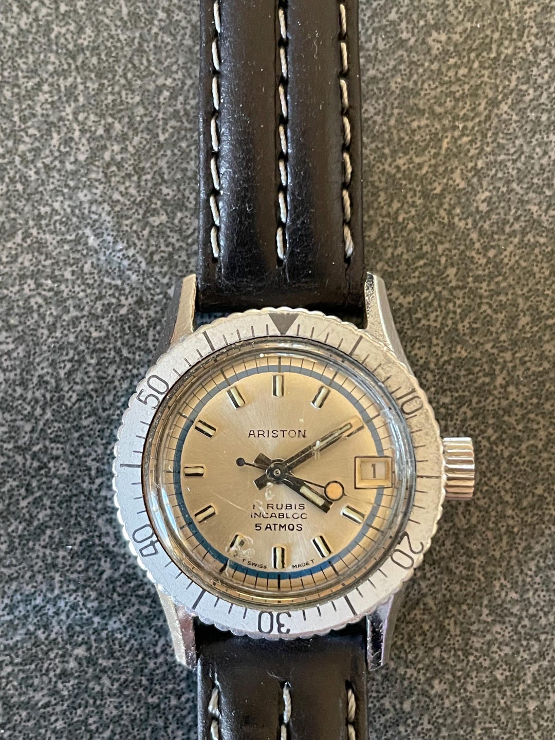 Vintage Ariston ( Swiss Made for Marshall Fields) Ladies Divers Style 5 ...