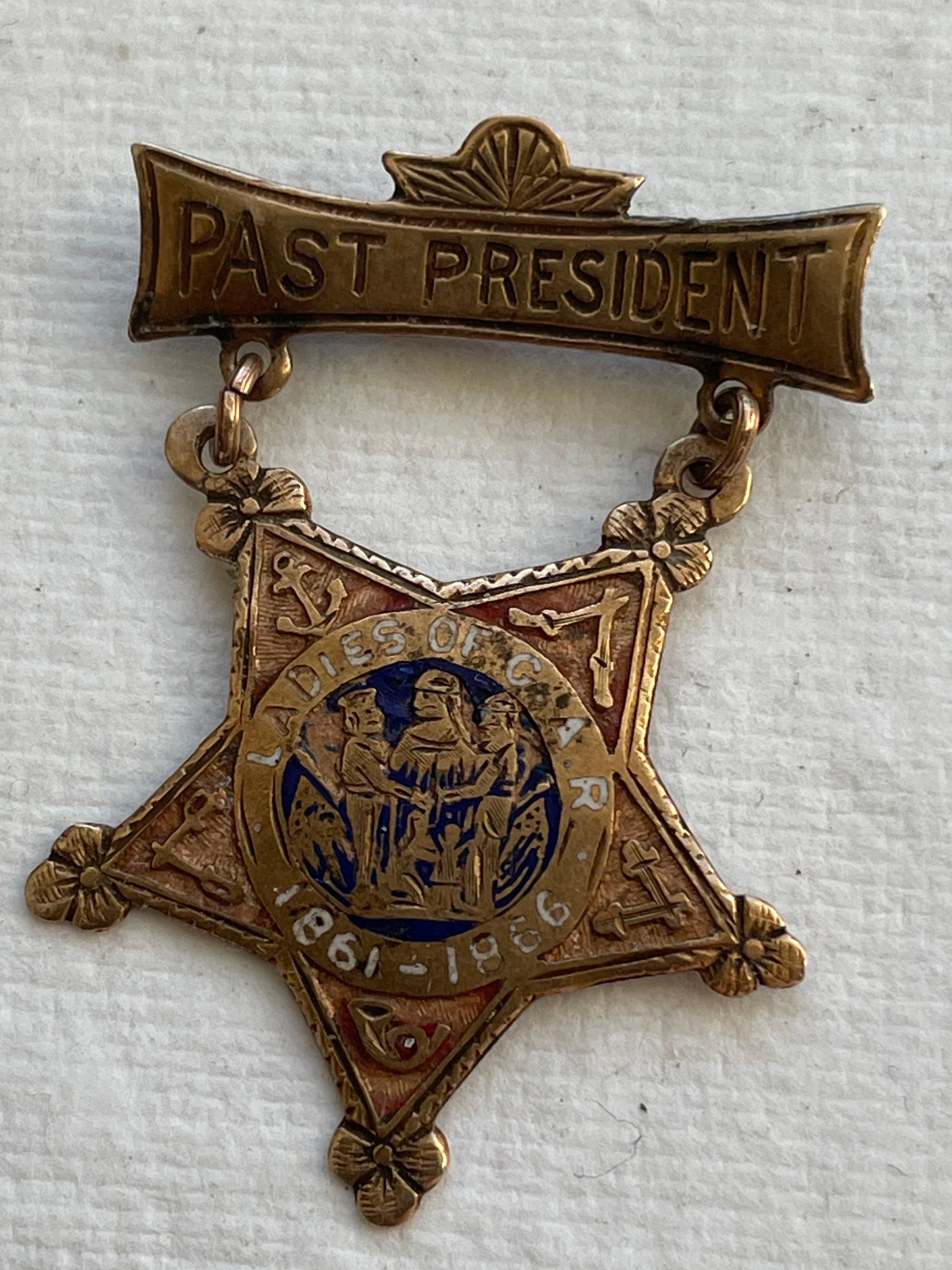 Vintage Ladies Grand Army of the Republic Tested 10k Gold Pat ...