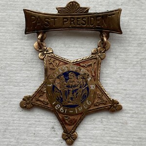 Vintage Ladies Grand Army of the Republic Tested 10k Gold Pat ...