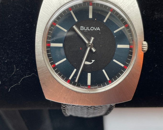 1971 ( N1) Men’s Bulova Blue and Black Dial Sea King Manual Wind ...